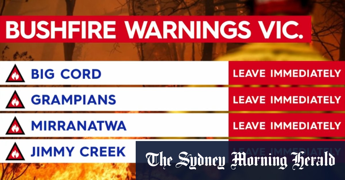 Video: Out of control bushfire in Victoria