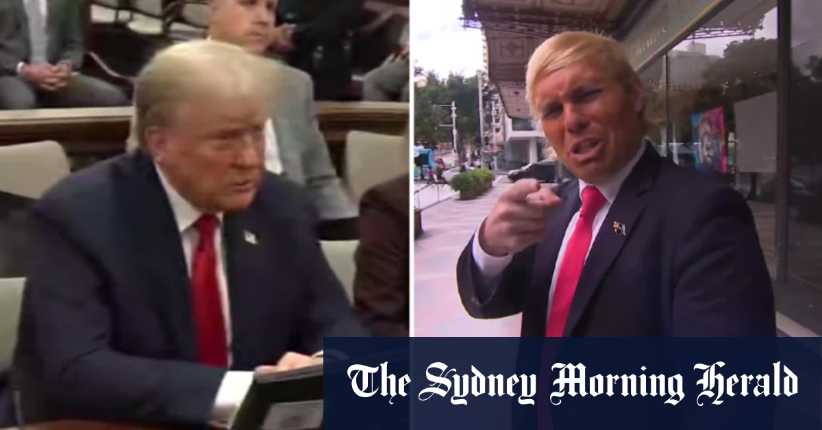 Video: 'Aussie Donald Trump' speaks to media after appearing at Sydney ...