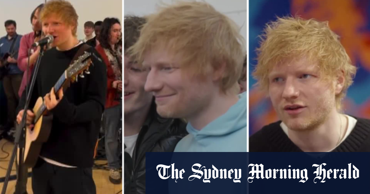 Video: British popstar Ed Sheeran surprises school students with music ...