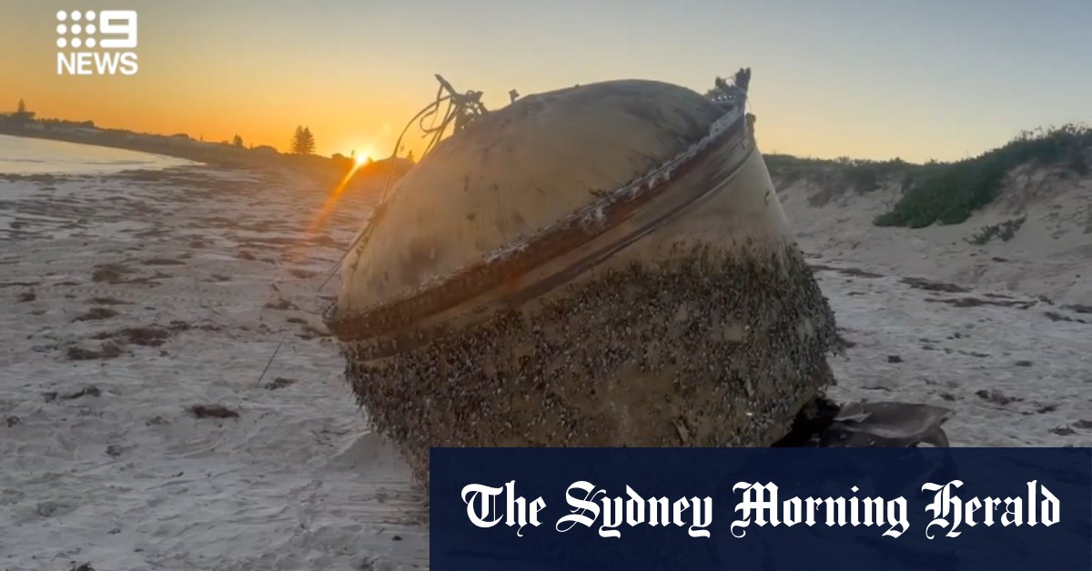 Video: Mysterious object washes up on WA beach