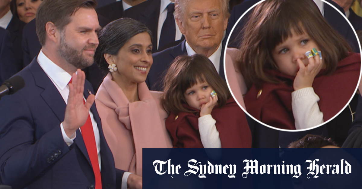 Video: JD Vance's daughter's fingers covered in bandaids