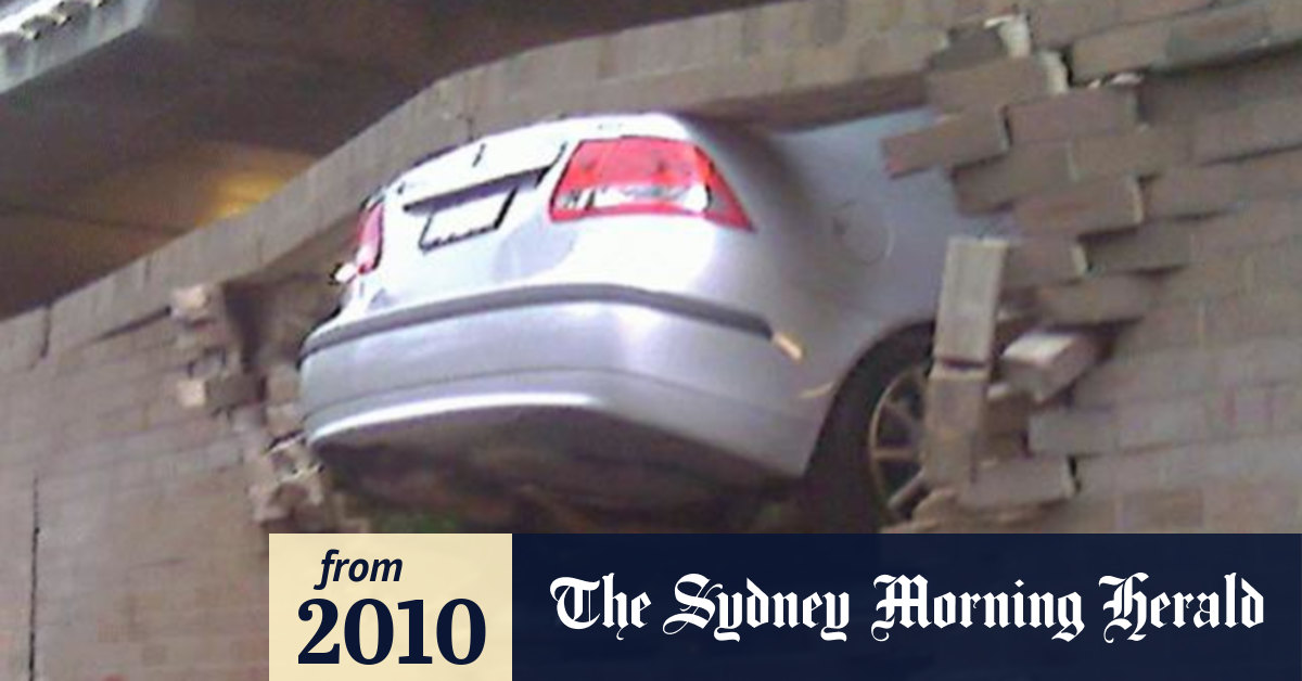 Video: Car rammed through brick wall