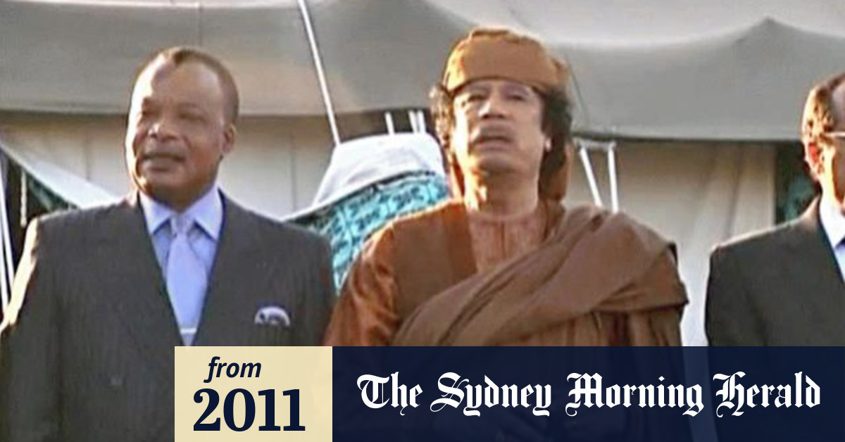 Video: African Union leaders meet with Gaddafi