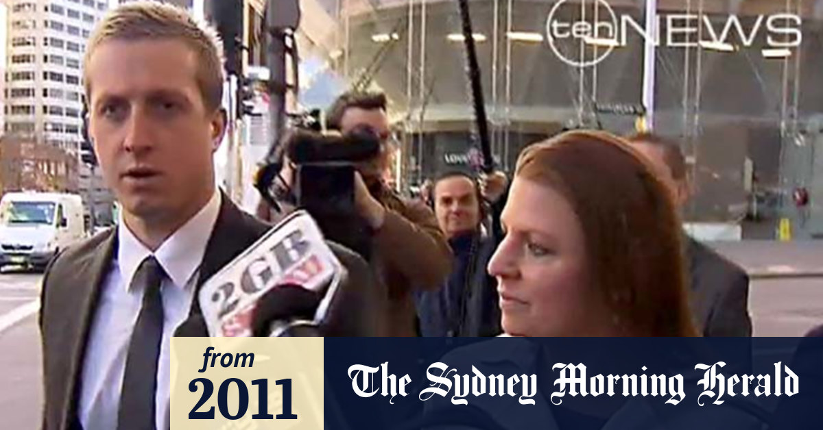 Video: Nick D'Arcy arrives at court