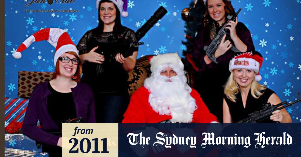 Video: 'It's not unusual': Santa and machine guns