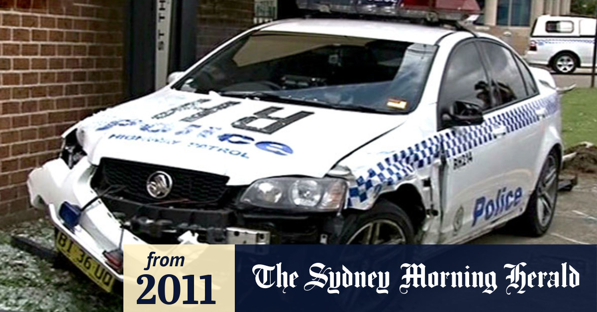 Video: Police car smashes bus stop in chase