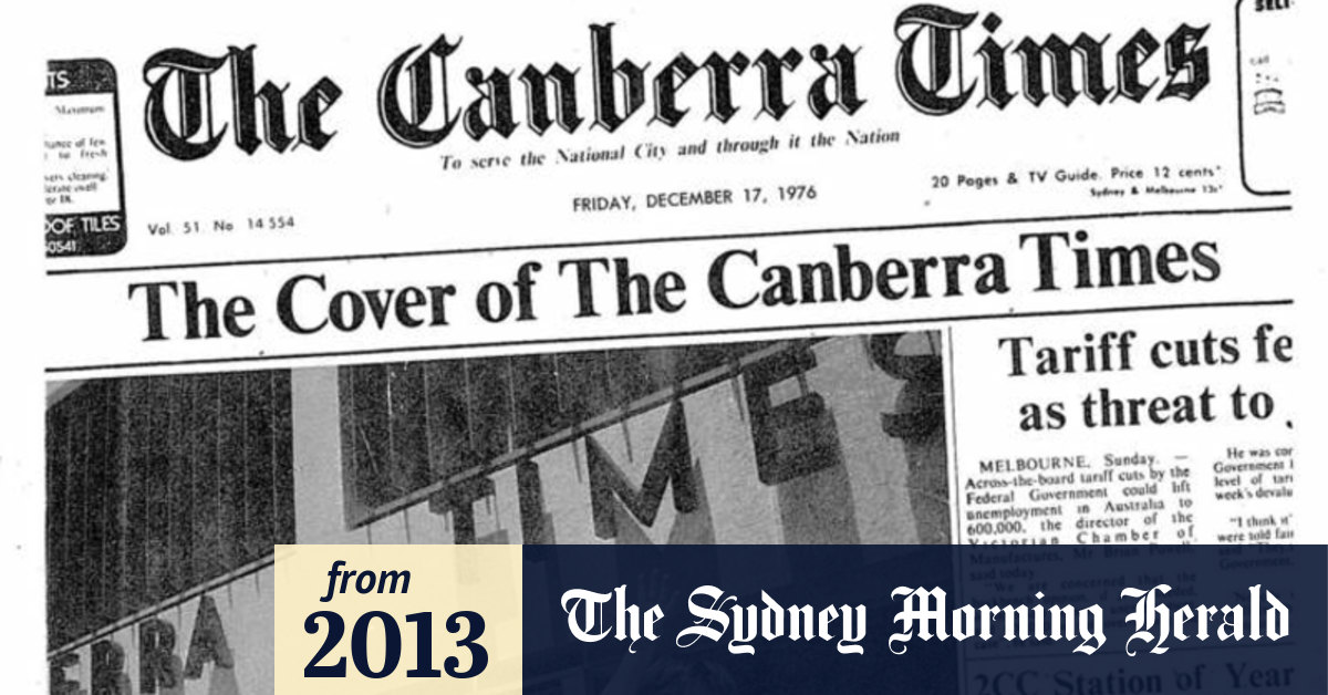 Video: The Cover of the Canberra Times
