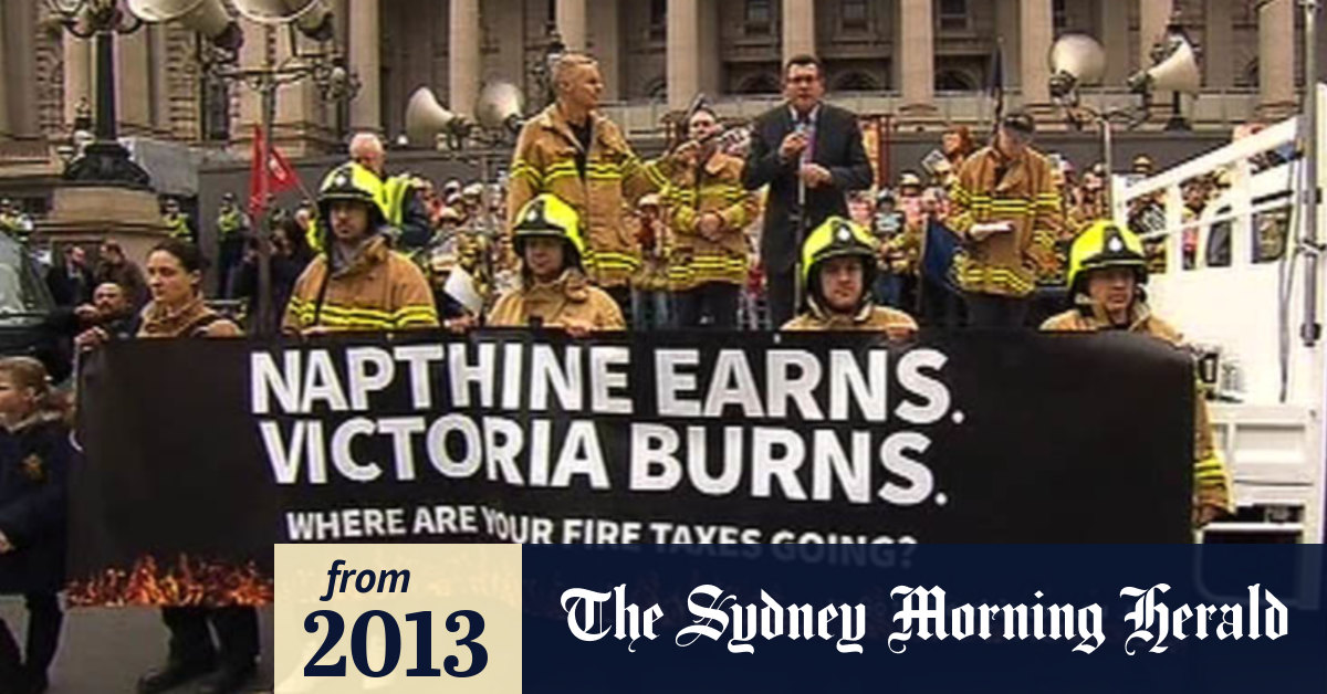 Video: Firefighters protest on Melbourne's streets