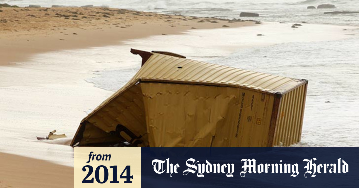 Video: Shipping container washes up on Shelley Beach