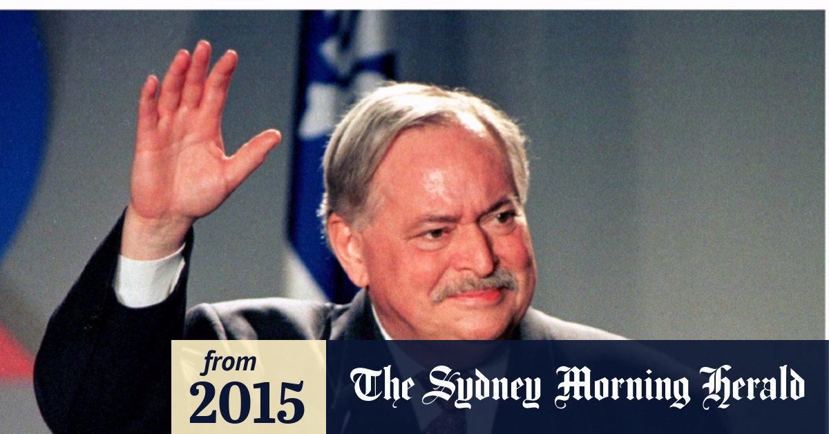 Quebec premier Jacques Parizeau who almost won separation referendum