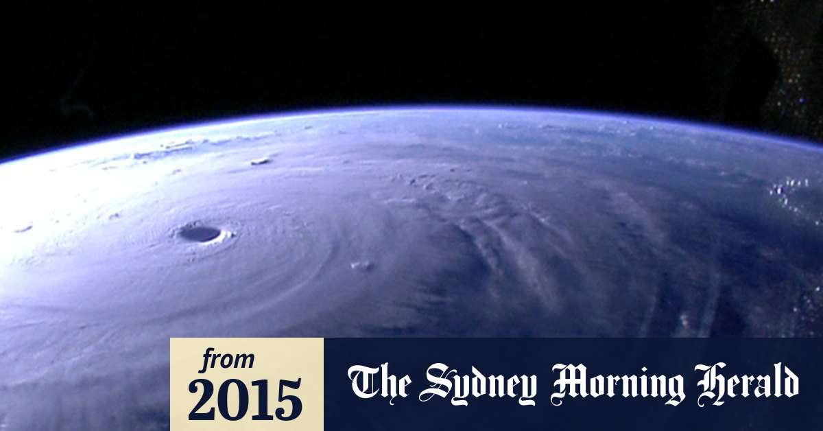Video: Massive typhoon seen from space