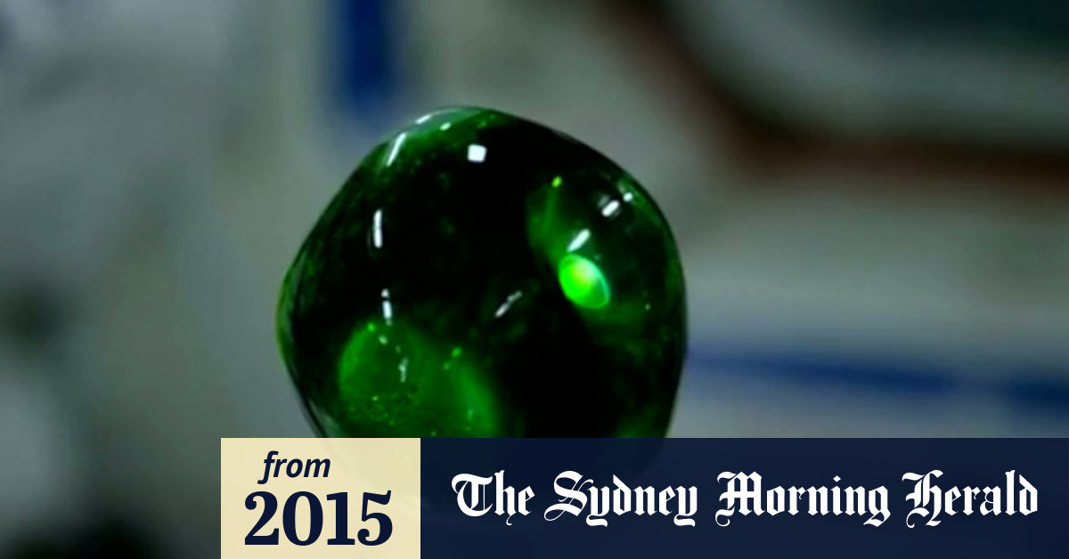 Video: NASA's floating weightless water ball