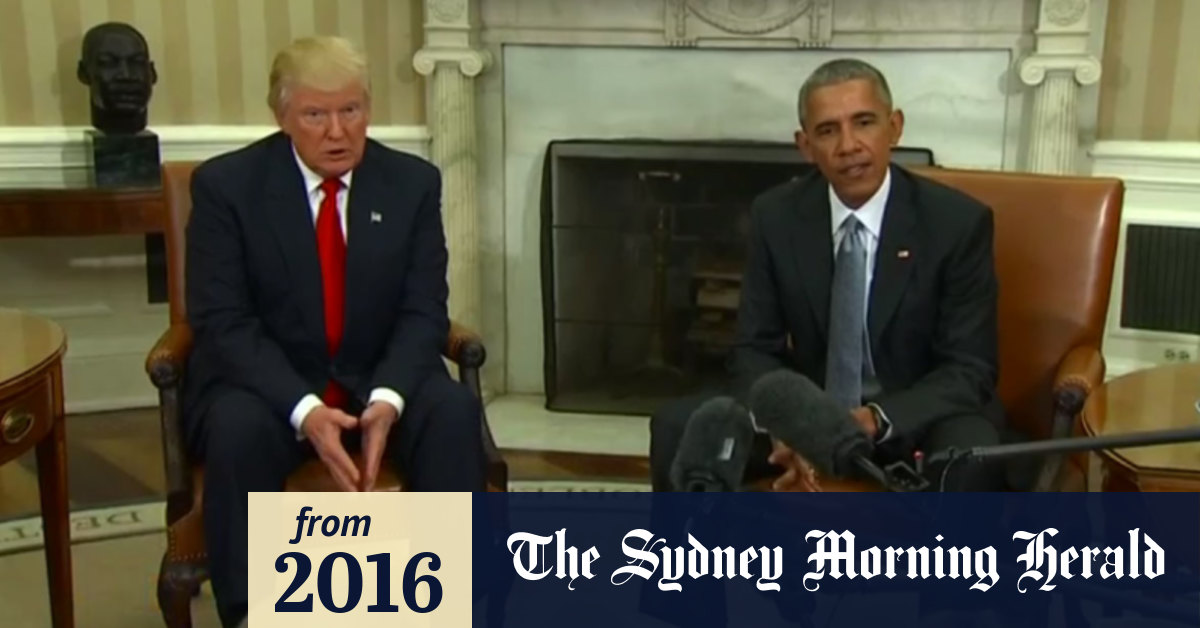 Video: Obama and Trump's first White House meeting