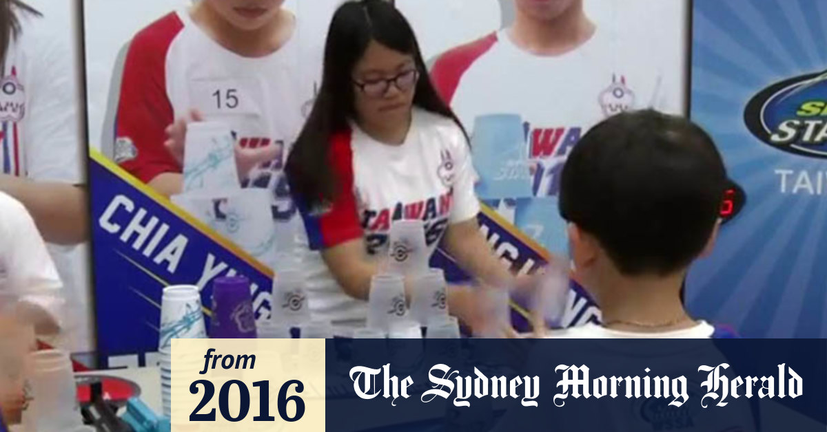 Video: The competitive sport of stacking cups