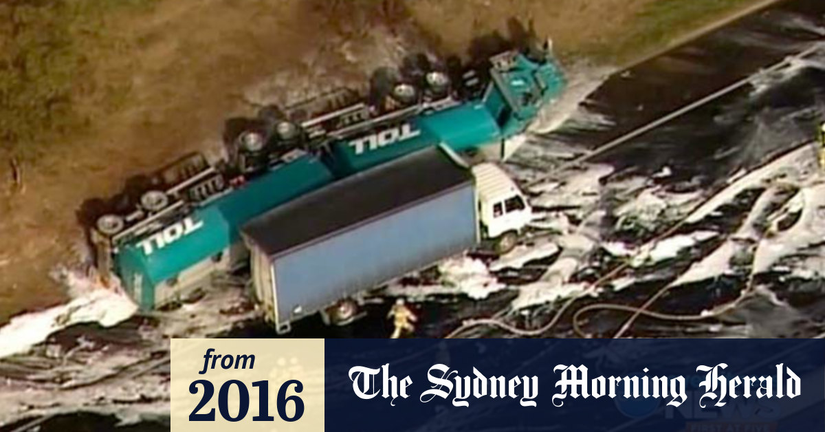 Video: Petrol tanker causes deadly mayhem on Calder Fwy