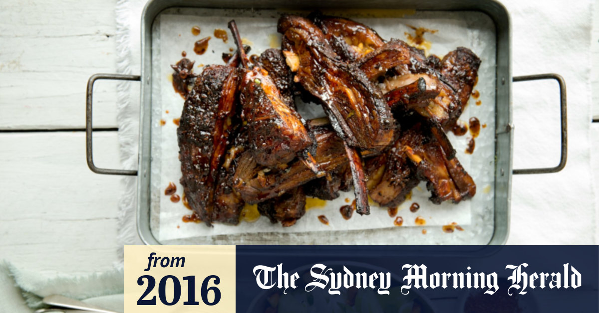 Recipes: Slow-cooked lamb ribs with blood orange