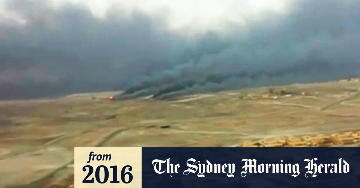 Video: Iraqi army video shows oil fields burning
