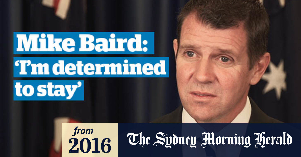 Video: 'I'm determined to stay': Mike Baird