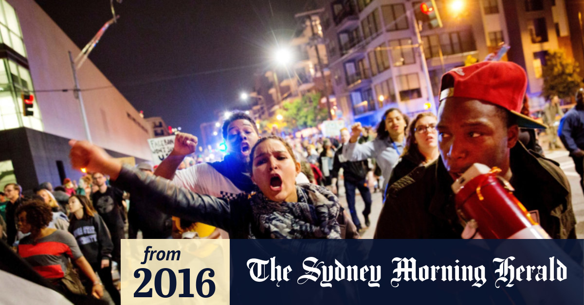 One shot as Trump protests enter third night