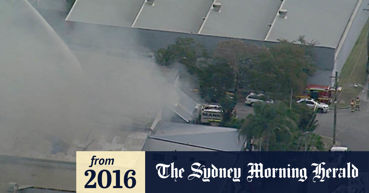 Video: Factory fire injures two