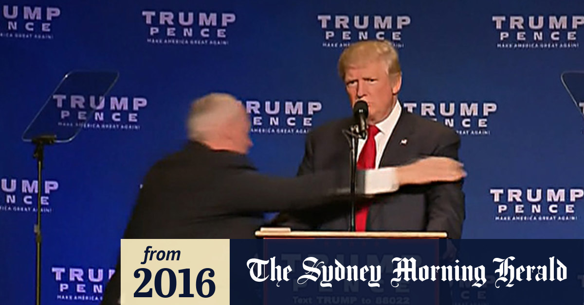 Video: Trump rushed off stage during speech