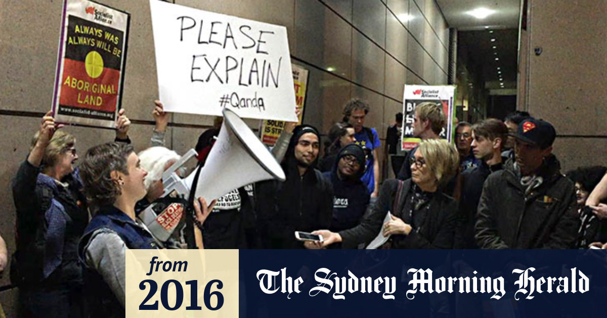 Video: Anti Hanson protests at ABC studio