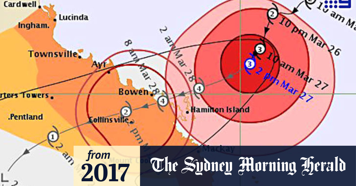 Video: Cyclone Debbie 100km wide