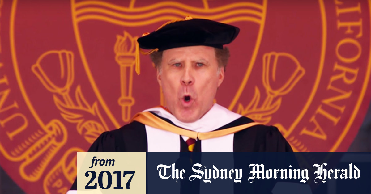 Video: Will Ferrell sings at graduation speech