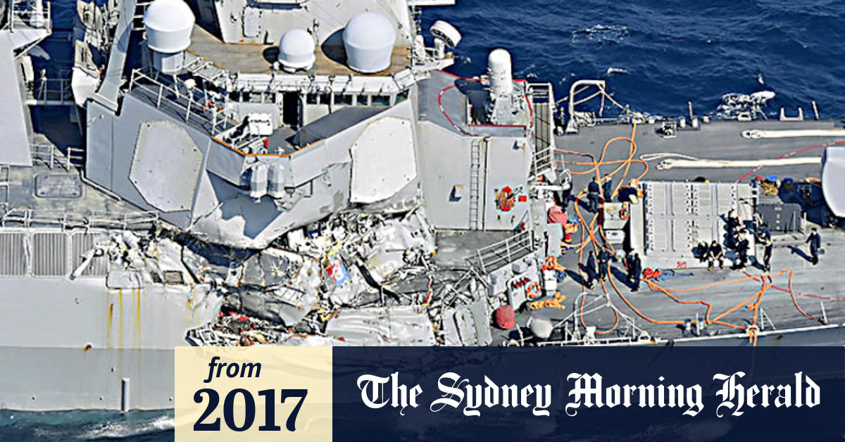 Video: US destroyer damaged in collision