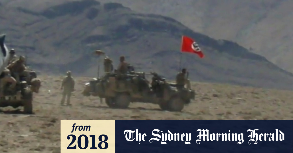 Video: Australian soliders fly Nazi flag