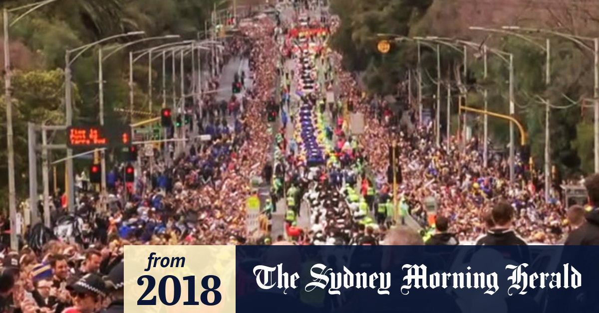 Video: Massive crowd for AFL Grand Final Parade