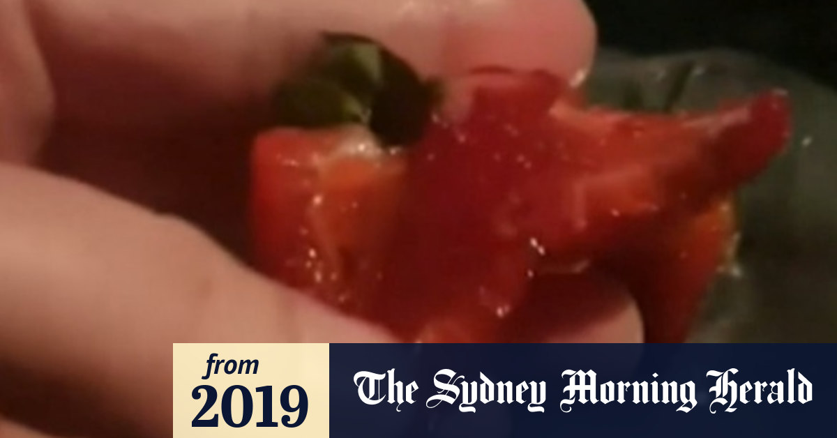 Video: Police arrest woman over strawberry sabotage