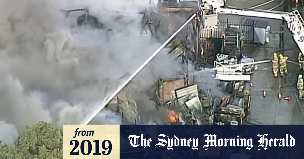 Video: Melbourne factory erupts in flames