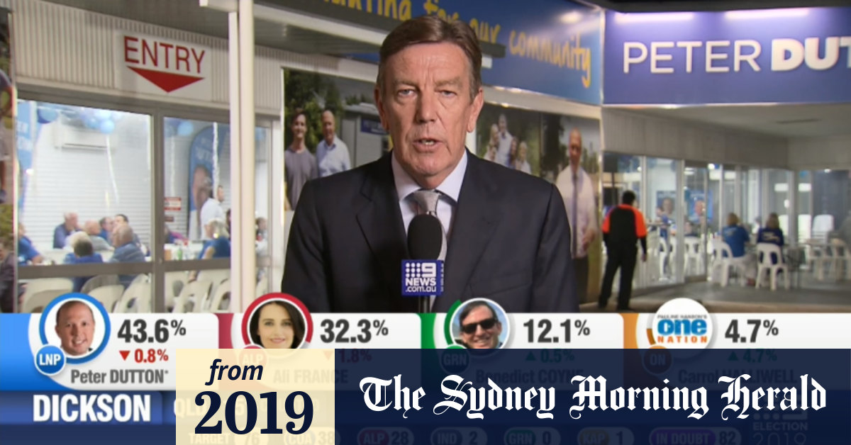 Video: Peter Dutton currently leading in the electorate of Dickson
