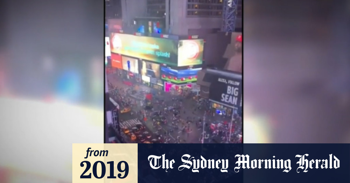 Video: Mass panic in Times Square after motorcycle backfires