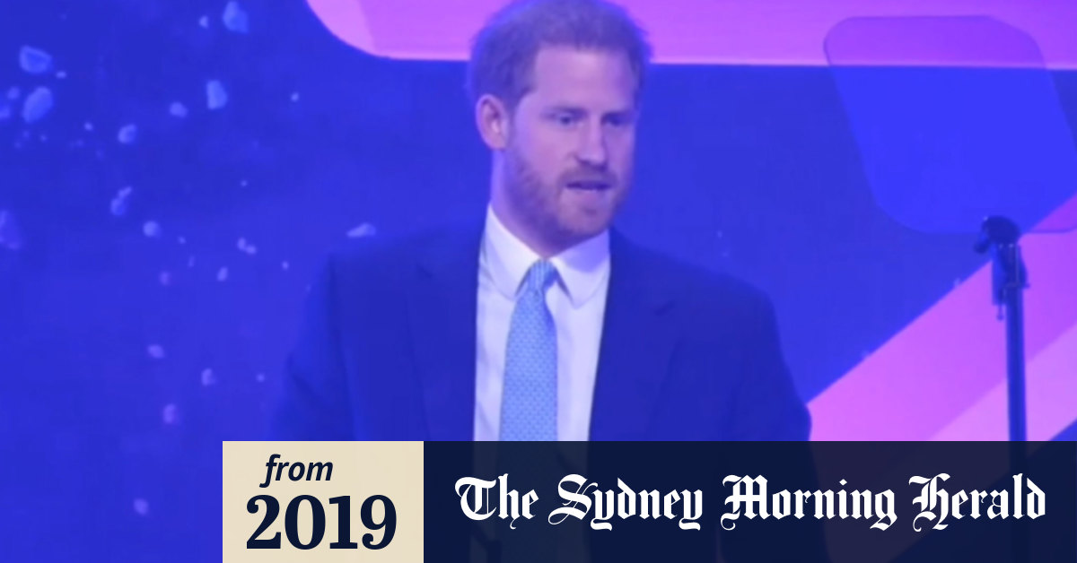Video: Prince Harry overcome with emotion during speech