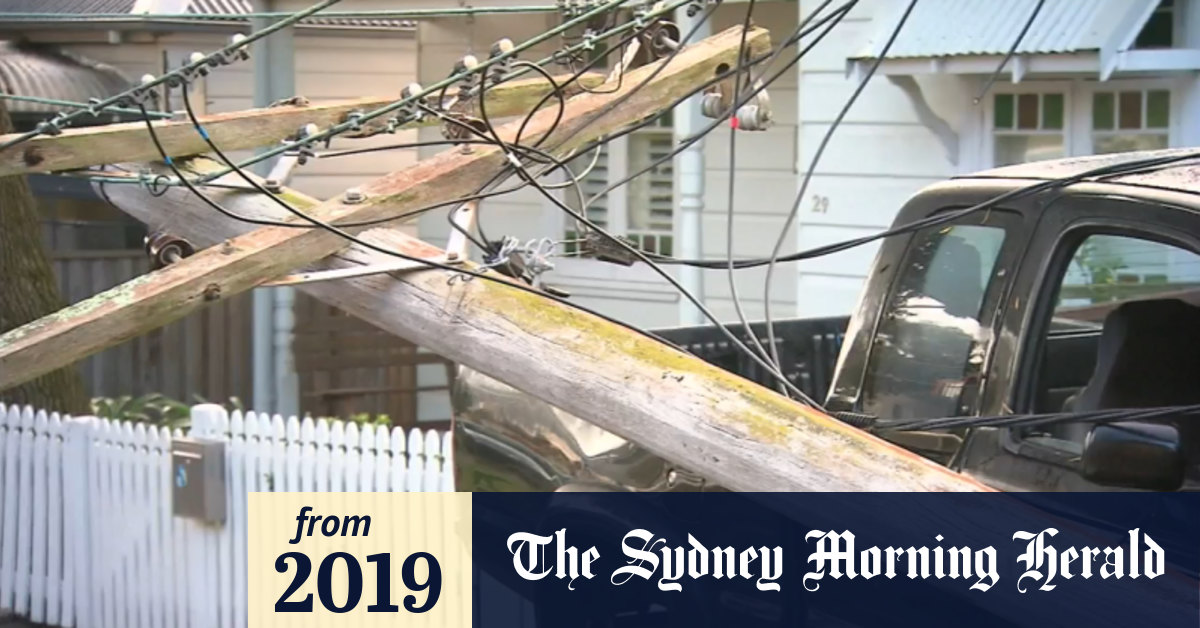 Video: Allegedly drunk driver slams into power pole at Lilyfield