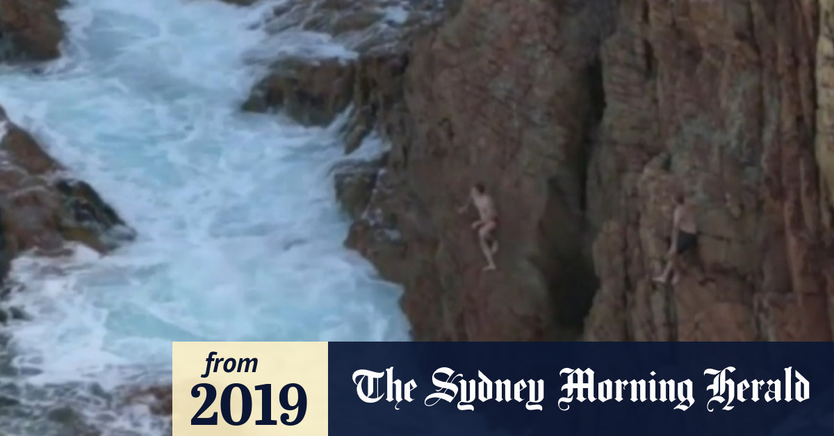 Video: Swimmer washed out to sea