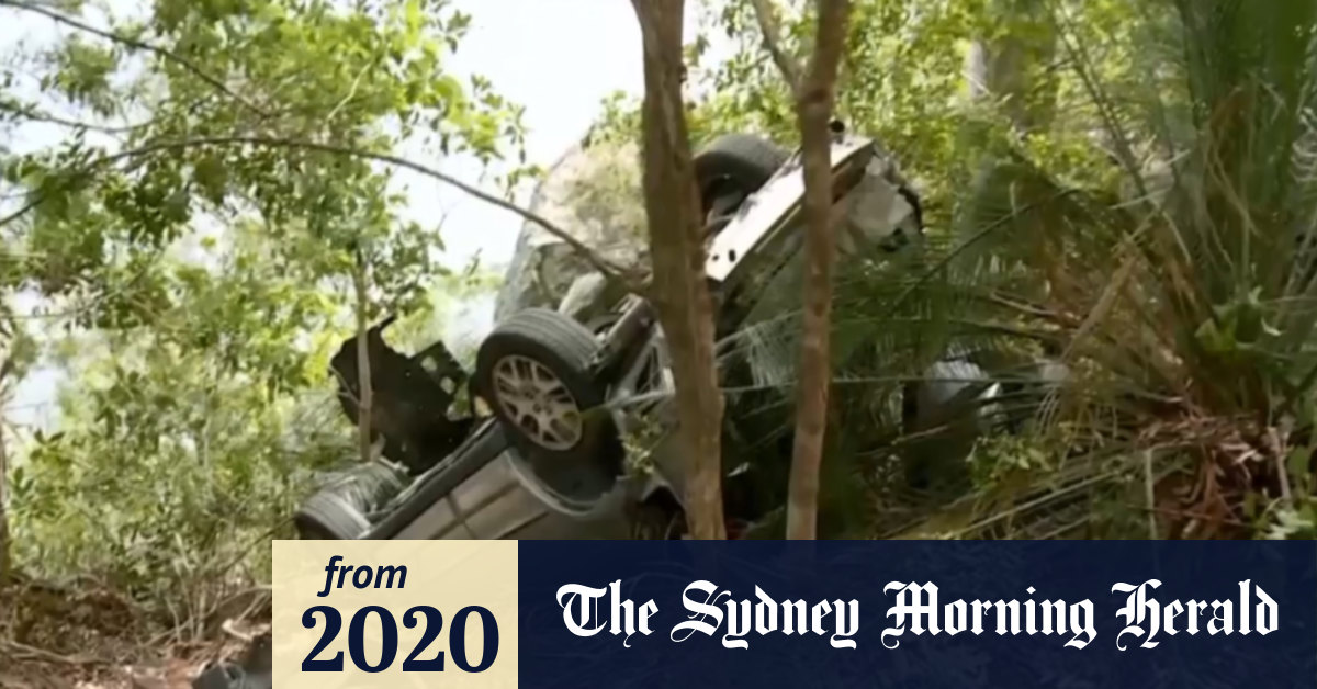 Video: Driver survives 30 metre fall off cliff