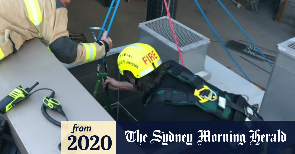 Video: Man survives fall down air conditioner shaft