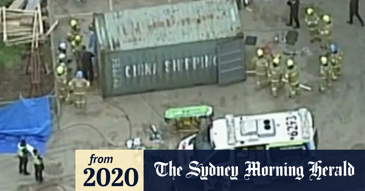 Video: Man dies trapped inside shipping container