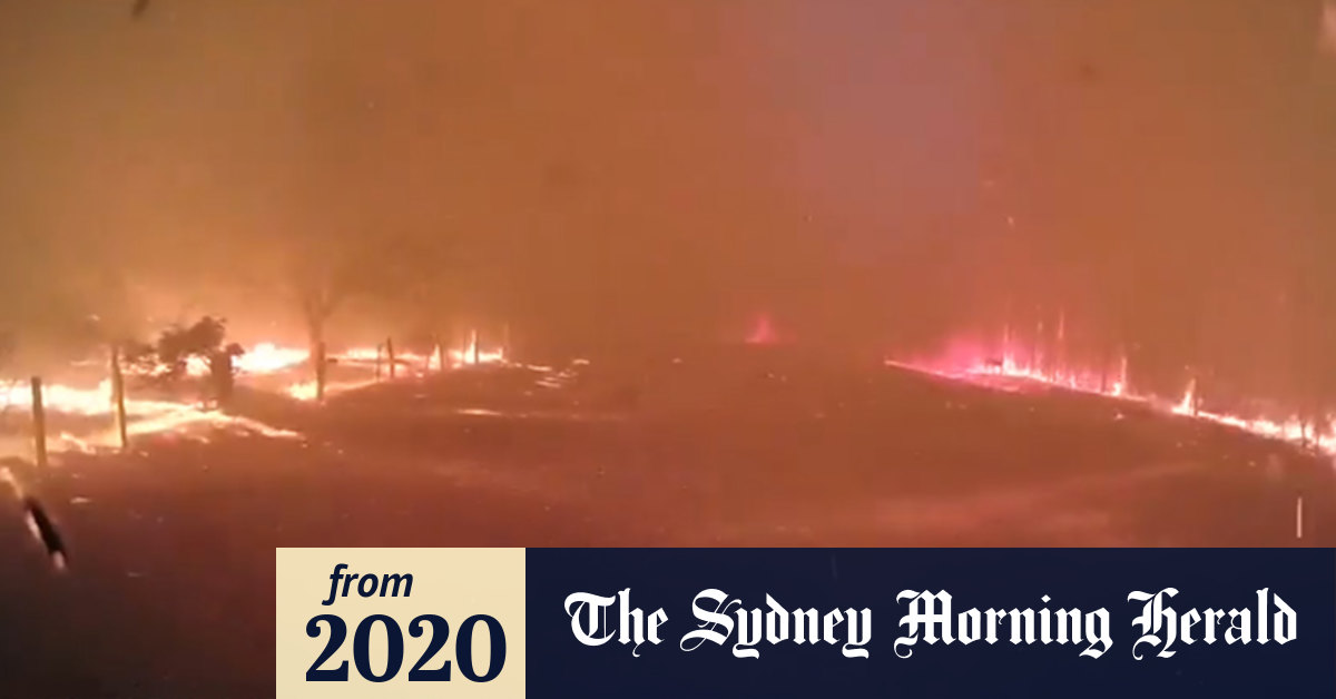 Video: Dashcam footage shows fast moving bushfire