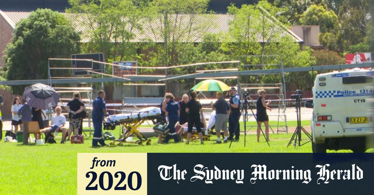 Video: Students injured in platform collapse at high school in Campbelltown