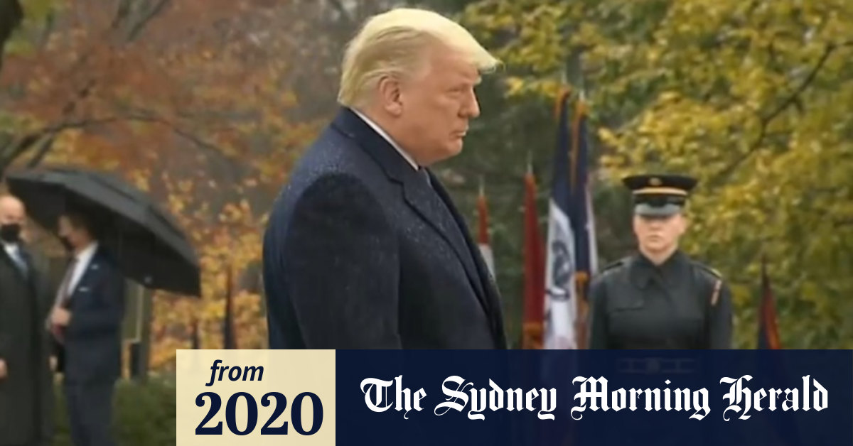 Video: US Election 2020: Trump emerges from the White House
