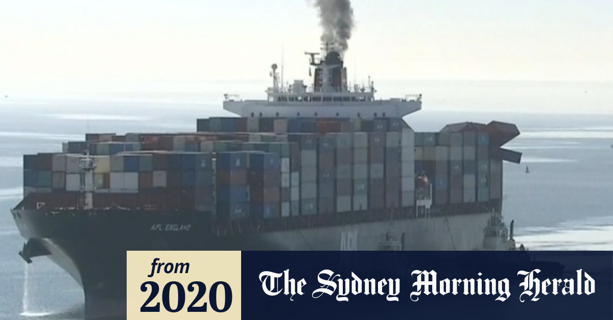 Video: Cargo ship with damaged containers docked in Brisbane