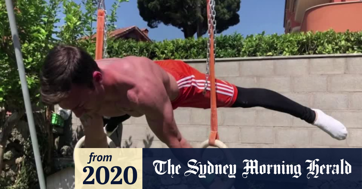 Video: No gym, no problem: Italian gymnast improvises