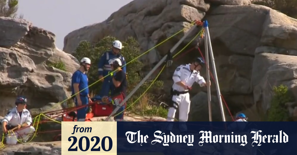 Video: Man survives 10 metre cliff fall