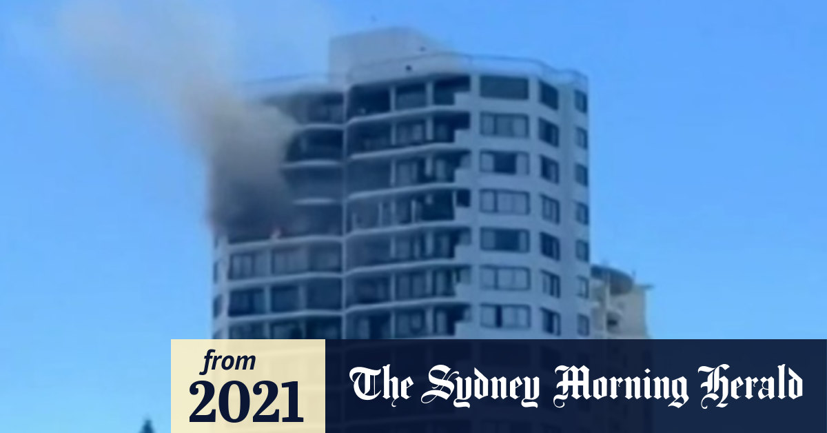 Video: High-rise evacuated after a unit fire on the Gold Coast