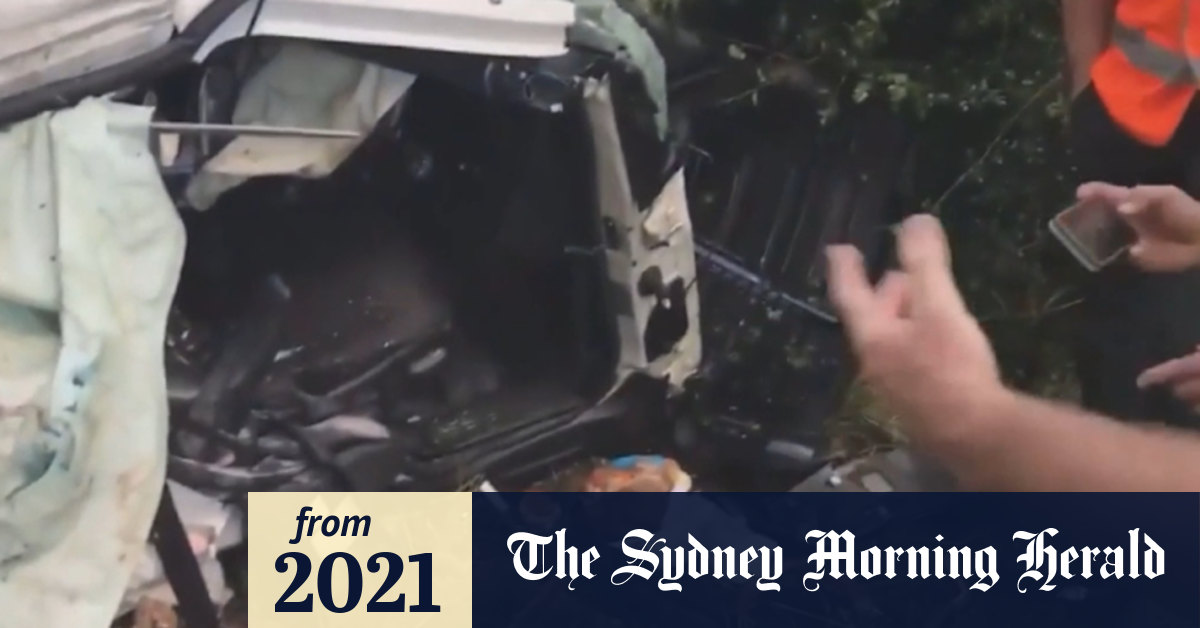Video: Truck drivers escapes serious injury after veering off Victoria ...