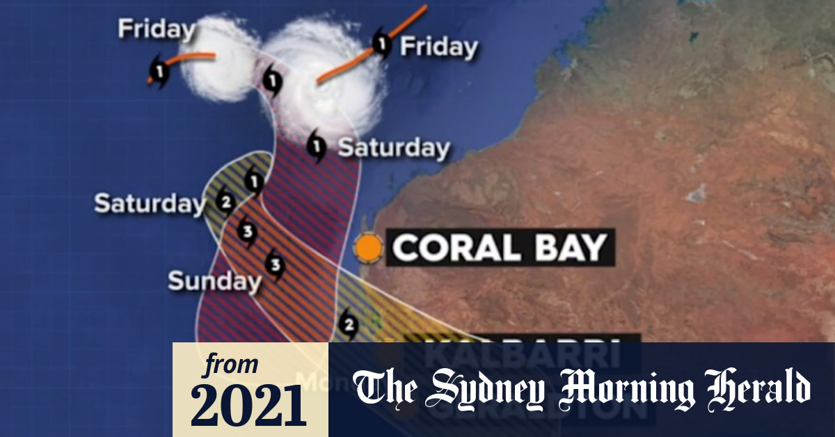 Video: WA residents on alert as two cyclones spin off coast